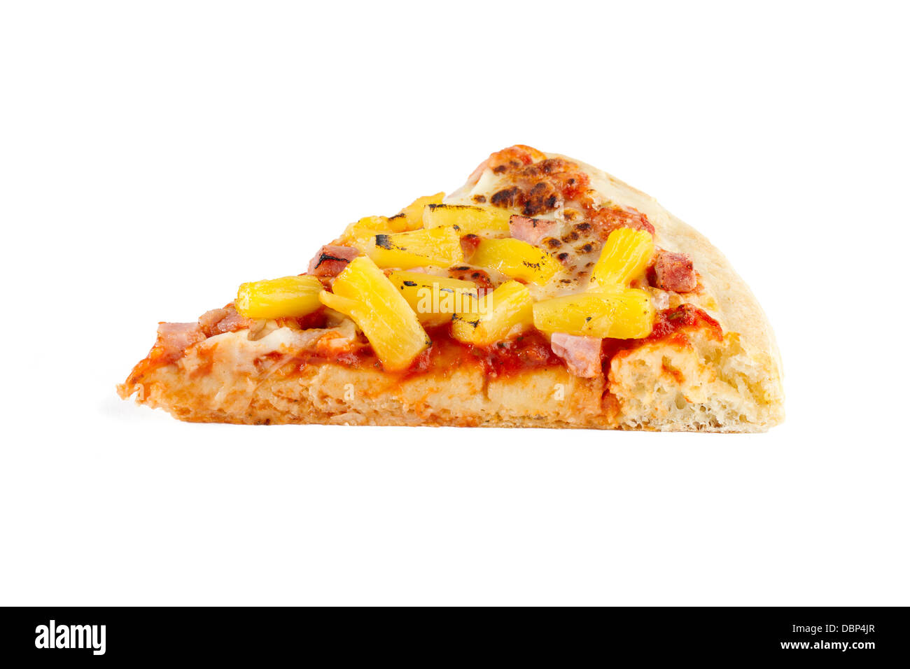 ham and pineapple pizza slice Stock Photo - Alamy