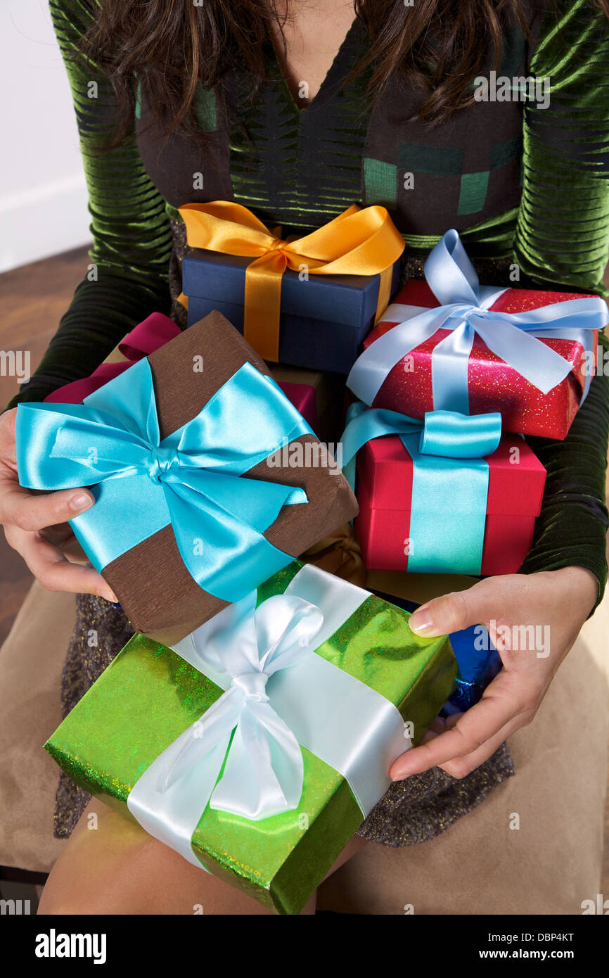 all the presents for me Stock Photo - Alamy