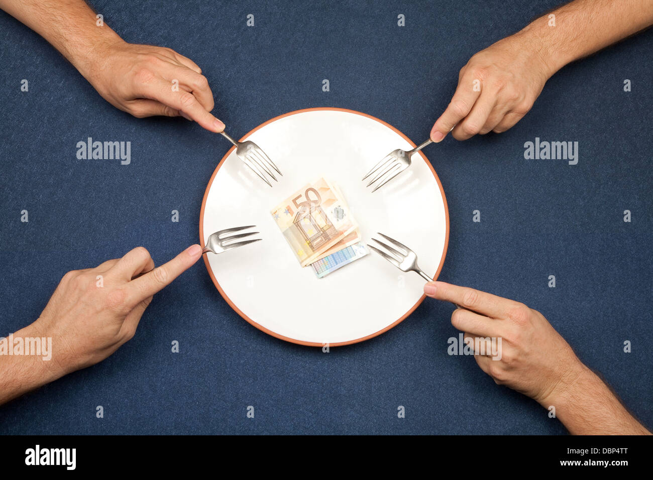 fight to eating euros Stock Photo - Alamy