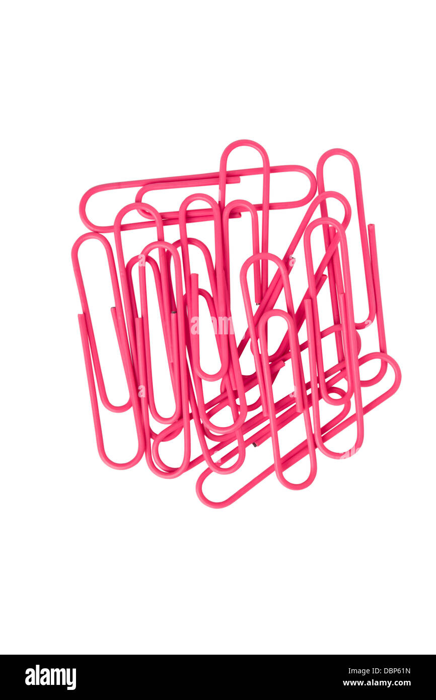 Pink paperclip hi-res stock photography and images - Alamy