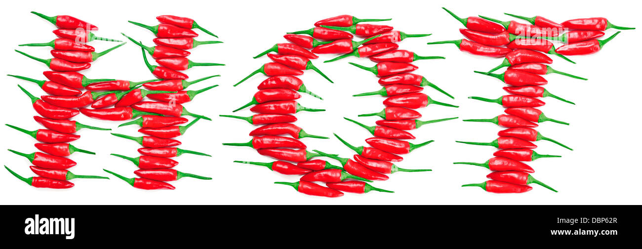 Red Hot Chili Peppers Lettering HOT Stock Photo - Alamy