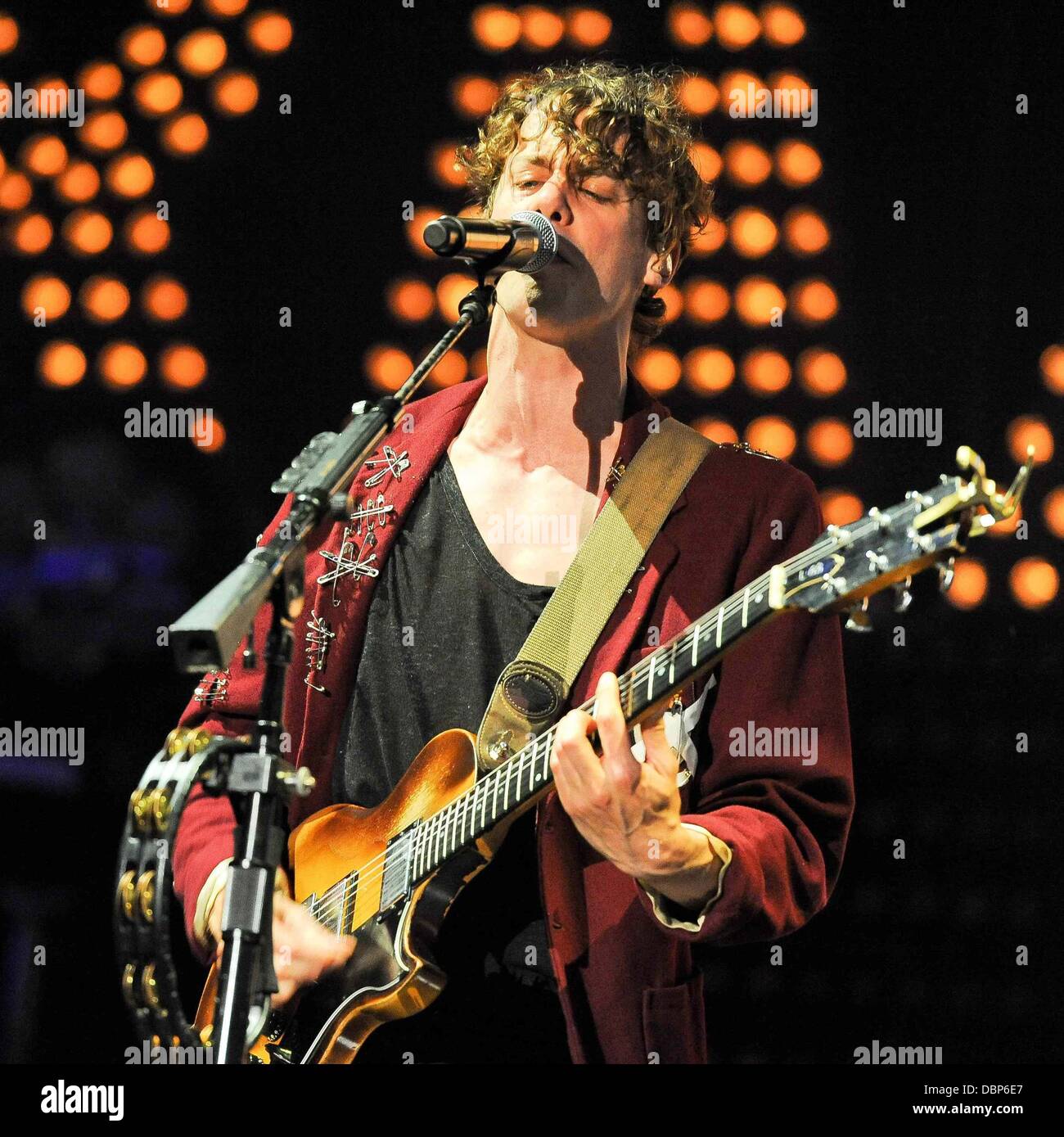 Johnny Borrell of Razorlight performing live in concert at the Art Pop ...
