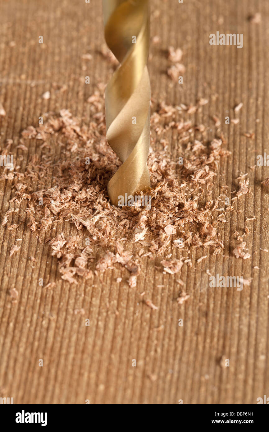 Drilling hole in plywood wood hi-res stock photography and images - Alamy