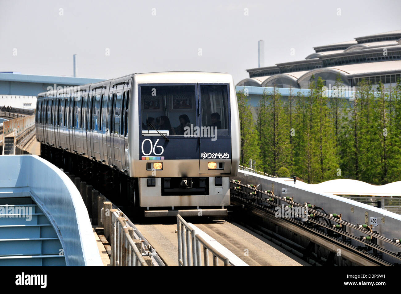 automatic train of Yurikamome metro Odaiba Tokyo Japan Stock Photo - Alamy