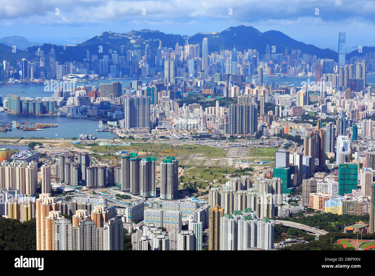 crowded building in Hong Kong Stock Photo - Alamy