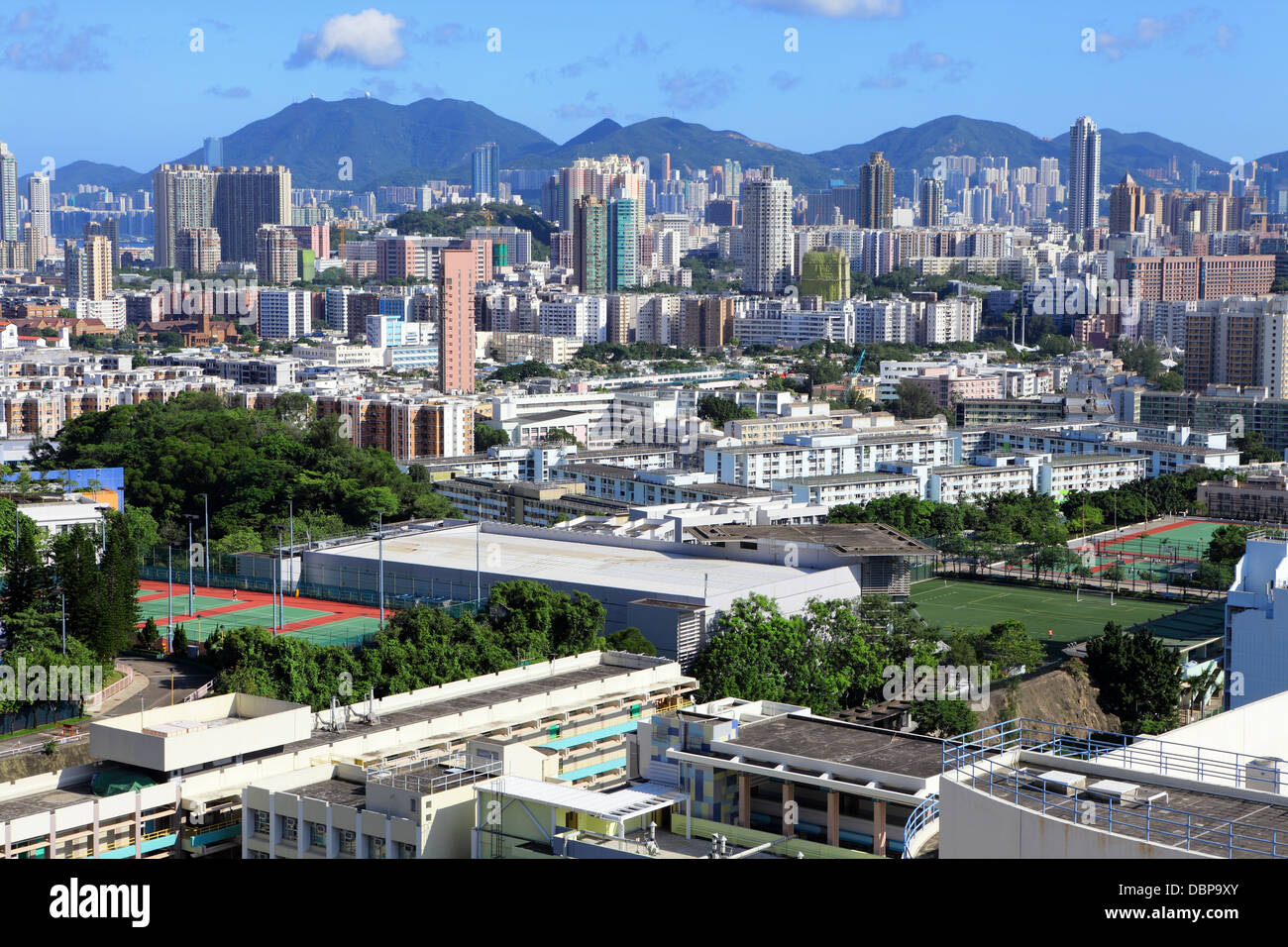 crowded building in Hong Kong Stock Photo - Alamy