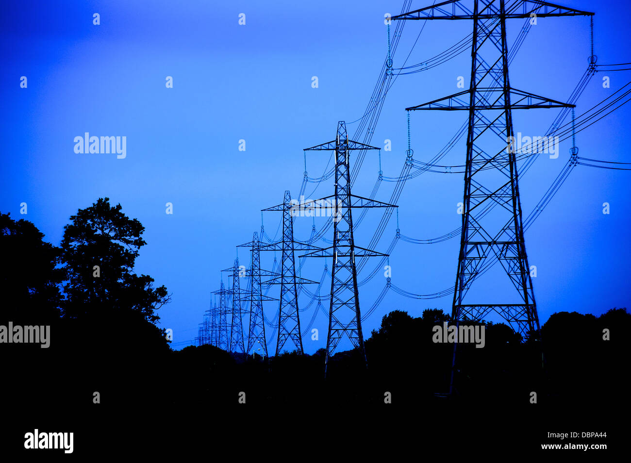 Transporting power for the national grid, pylons support the high ...