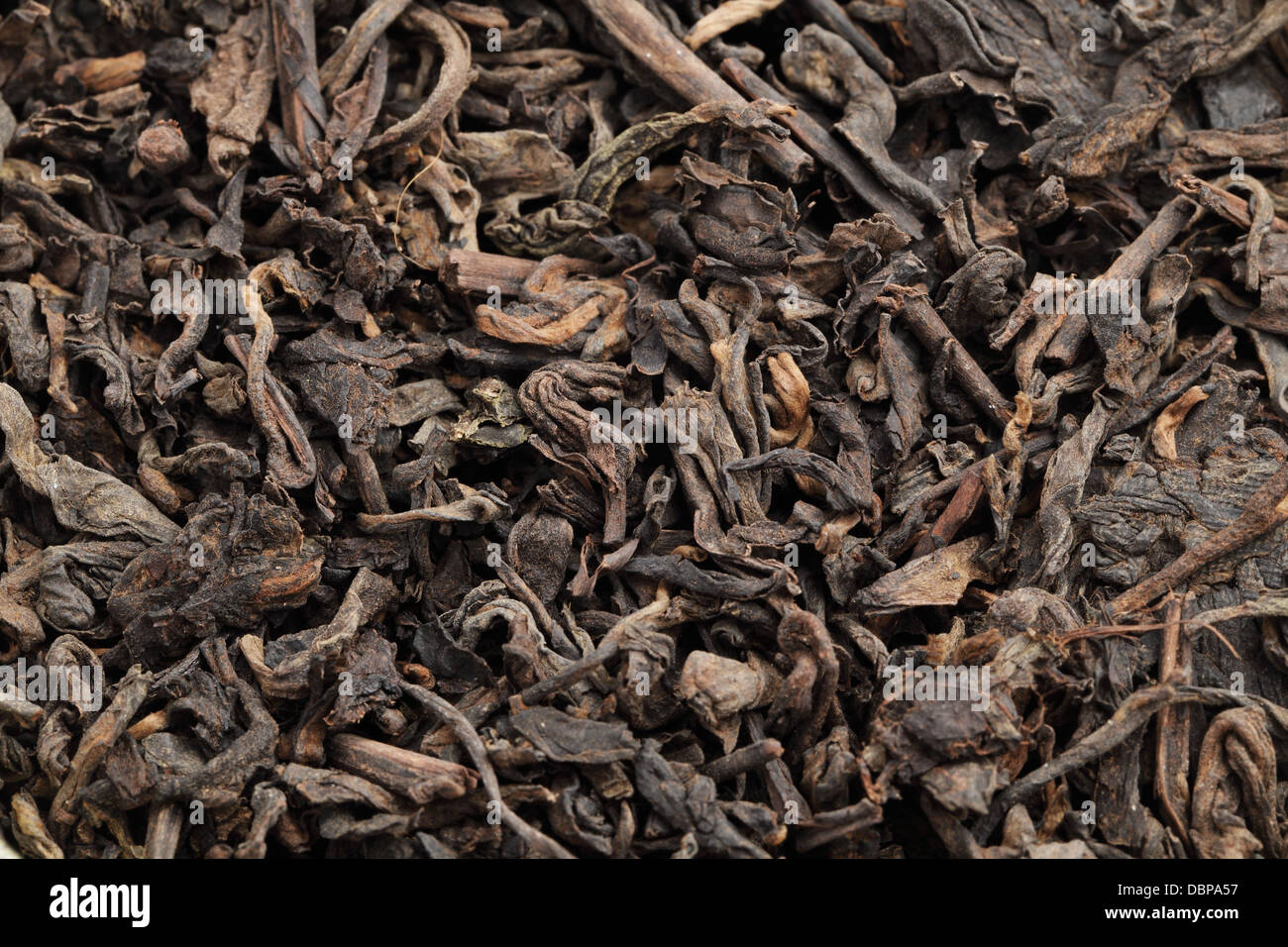 Black tea loose dried tea leaves Stock Photo - Alamy