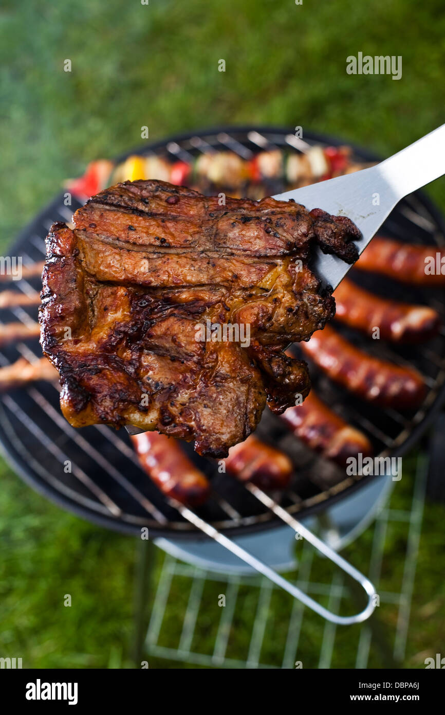 BBQ, Grilling time Stock Photo - Alamy