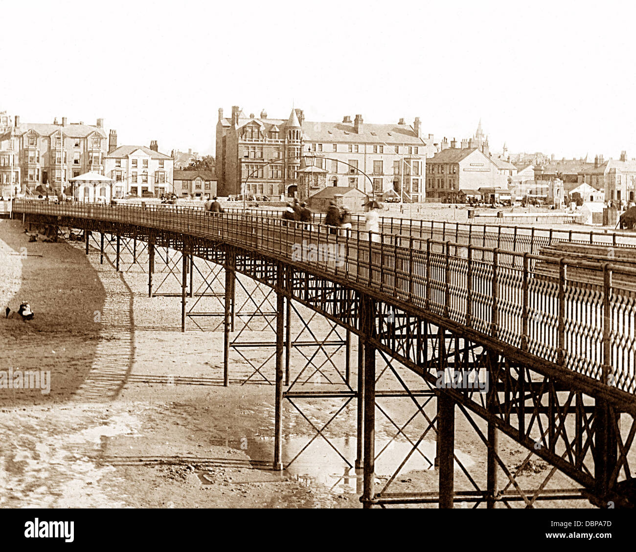 Rhyl Pier Victorian period Stock Photo - Alamy