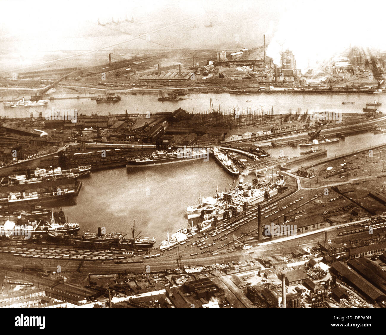 Middlesbrough Docks early 1900s Stock Photo - Alamy