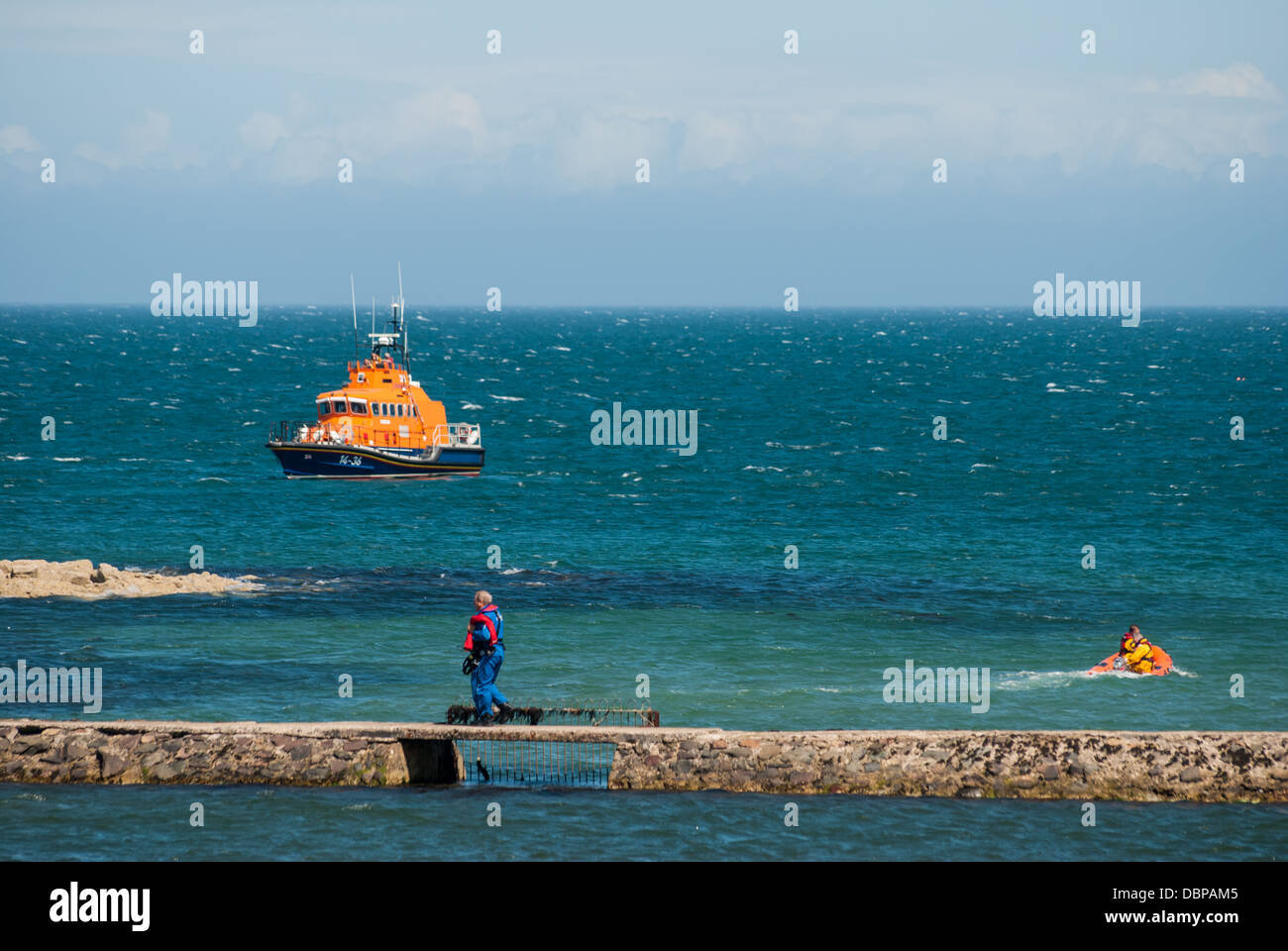 Saxon, the Donaghadee RNLI Lifeboat comes to the rescue of kayakers off ...