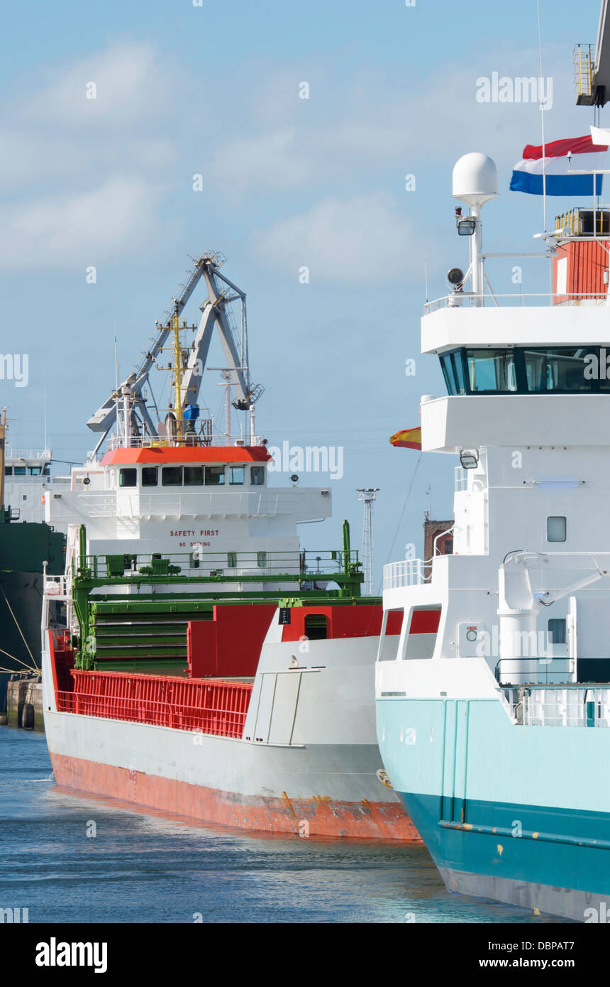 cargo ship in the port of Aviles, Asturias, Spain Stock Photo - Alamy