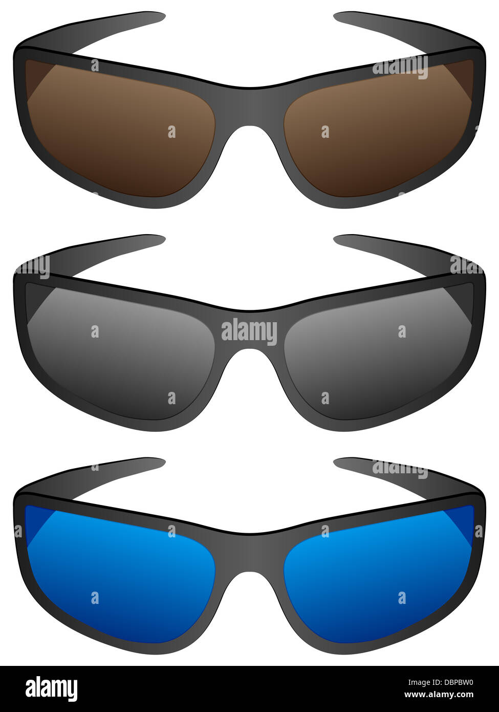 Sport sunglasses on a white background. Vector illustration Stock Photo ...