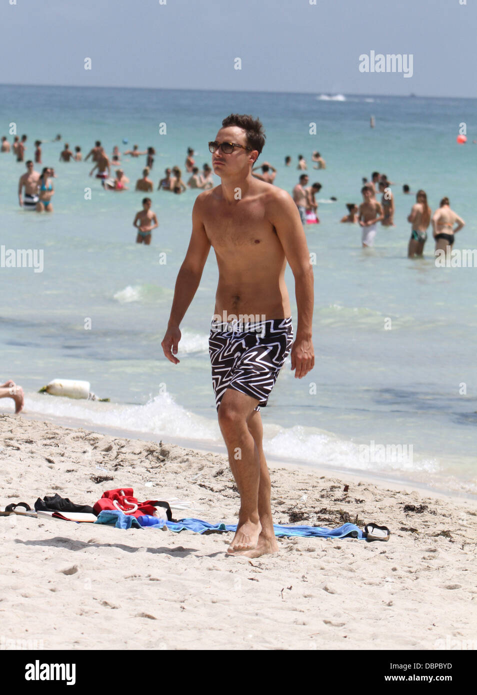 The Fray guitarist, Joe King, takes a stroll on the South Beach before ...