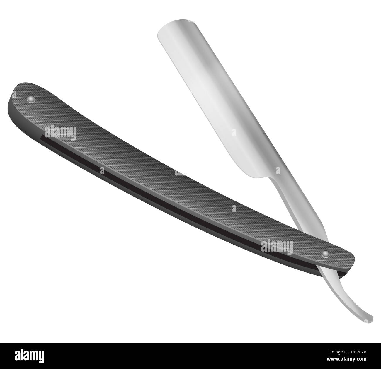 Straight razor on a white background. Vector illustration Stock Photo ...