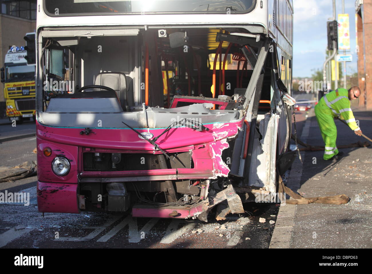 Around 30 people have been injured after a double-decker bus overturned ...