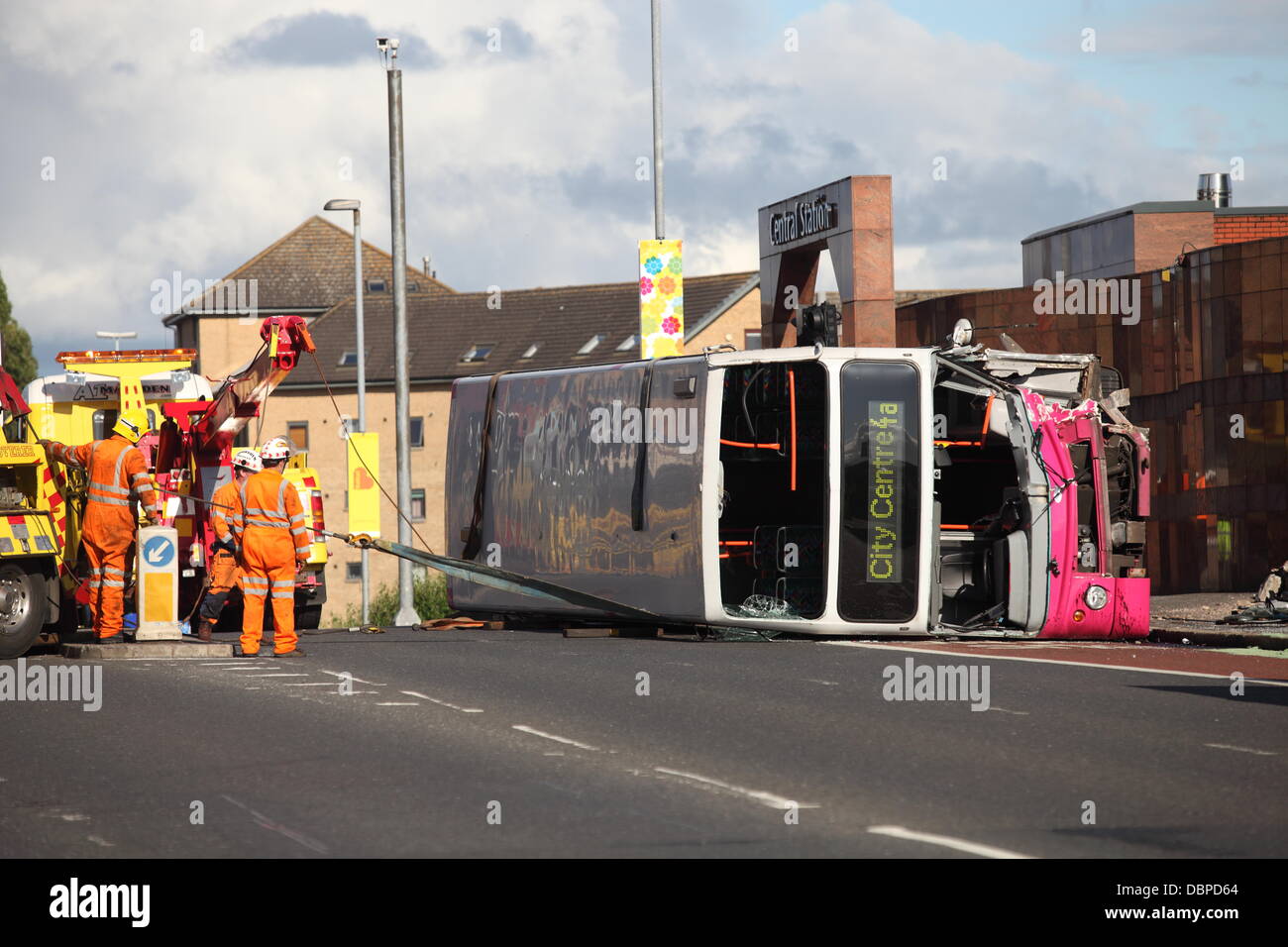 Overturned Bus High Resolution Stock Photography and Images - Alamy
