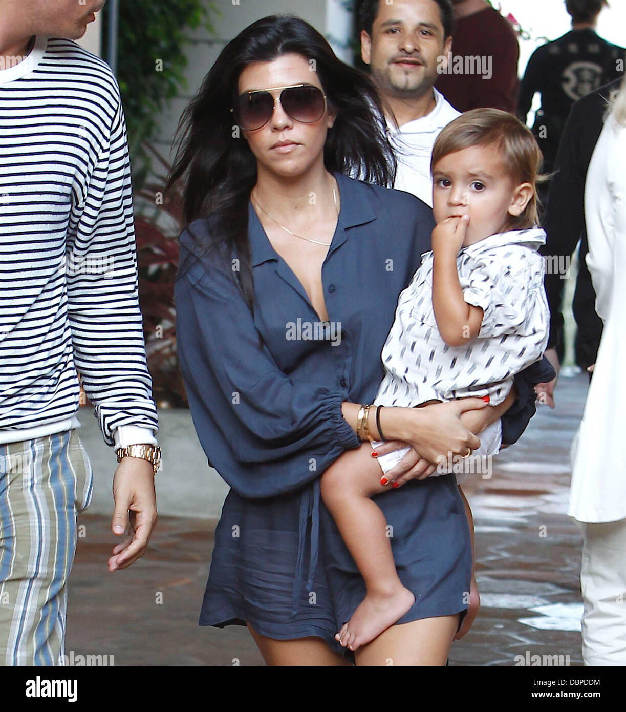 Kourtney Kardashian and her son Mason Dash Disick are seen leaving ...