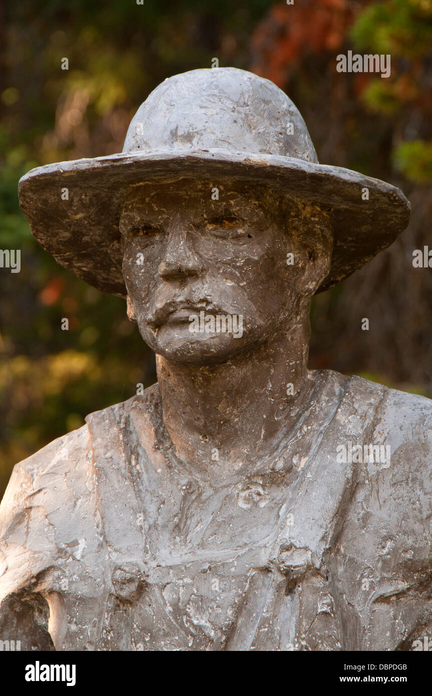 Castle Mountain Internment Camp statue, Banff National Park, Alberta ...