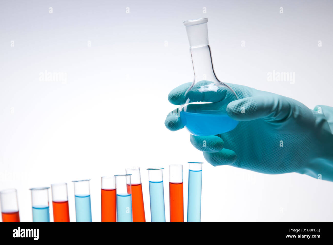 Assorted laboratory glassware , experiment Stock Photo - Alamy