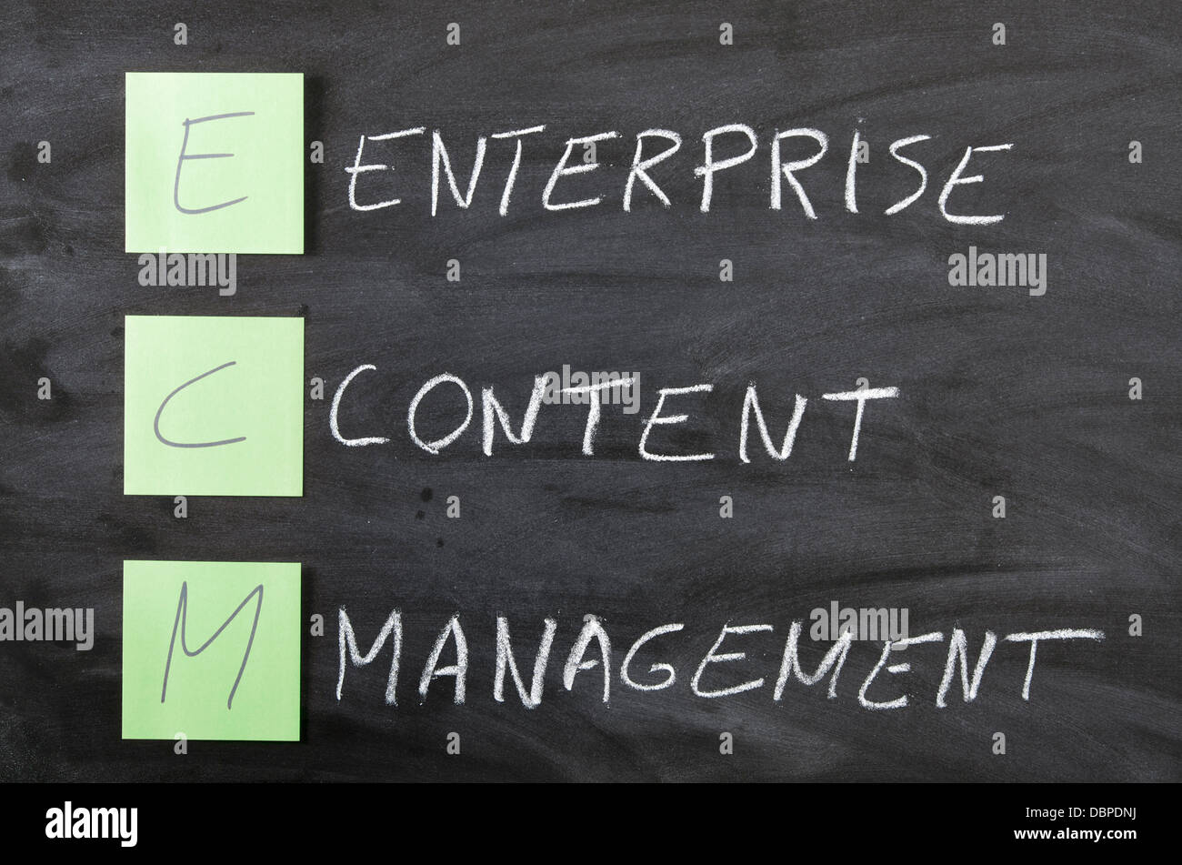 ecm handwritten diagram close up on a blackboard Stock Photo - Alamy