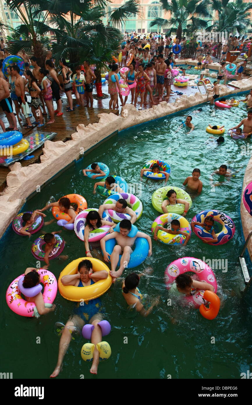 Giant Salty Swimming Pool Hundreds of swimmers visit a salty swimming ...