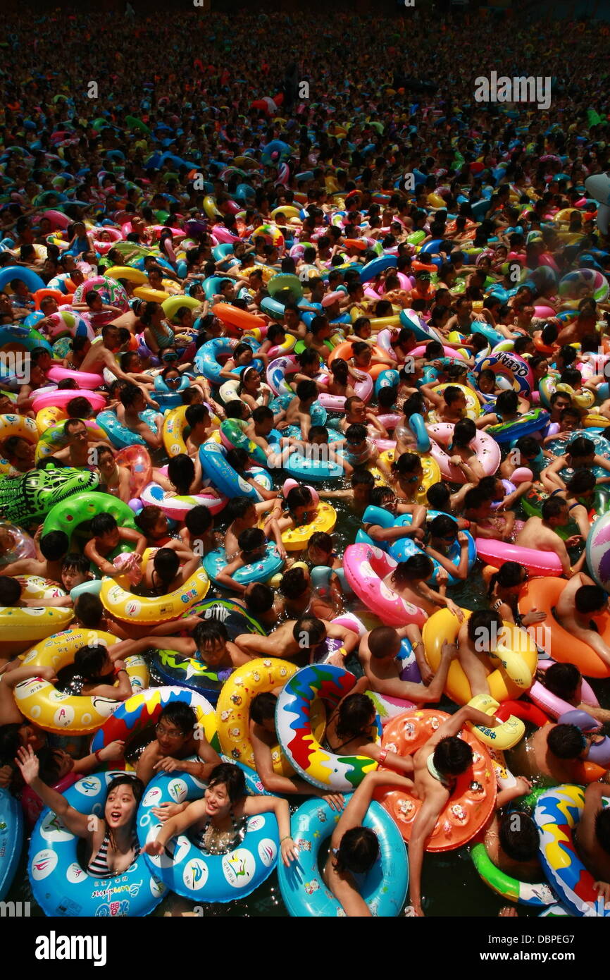 Giant Salty Swimming Pool Hundreds of swimmers visit a salty swimming ...
