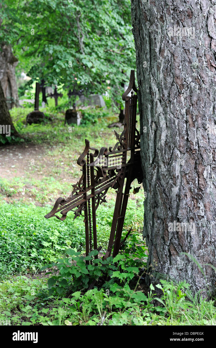 Old Christian crosses on a graveyard Stock Photo - Alamy