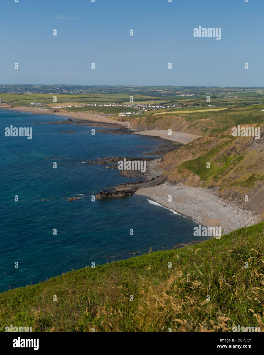 North Cornwall beach and coast view including Widemouth Bay near Bude ...
