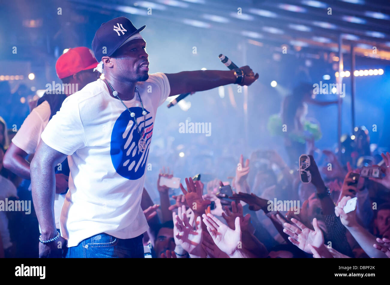 50 Cent, real name Curtis Jackson, performs at Palais Club Cannes ...