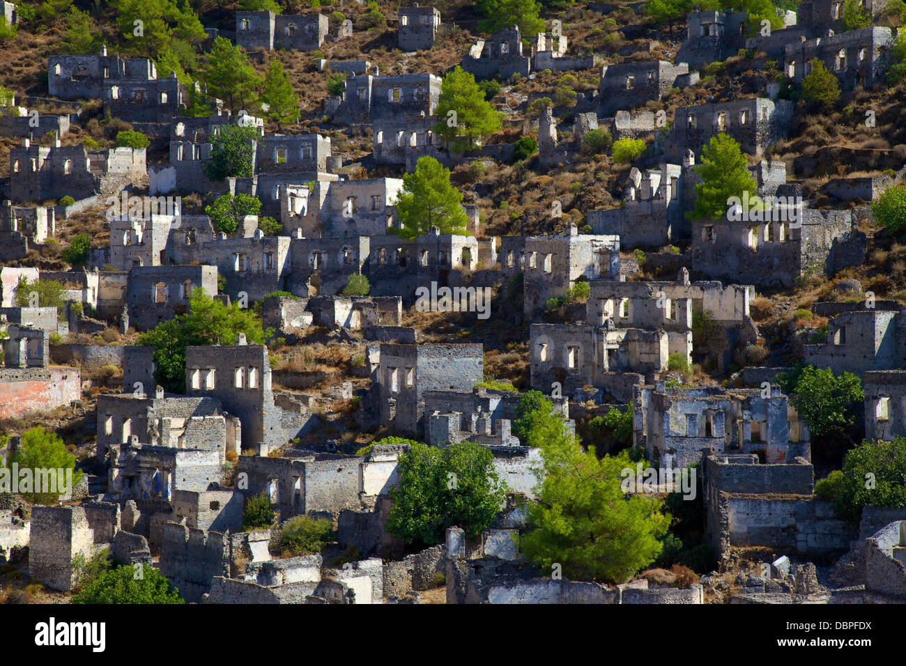 Ghost Town of Kayakoy, Anatolia, Turkey, Asia Minor, Eurasia Stock ...