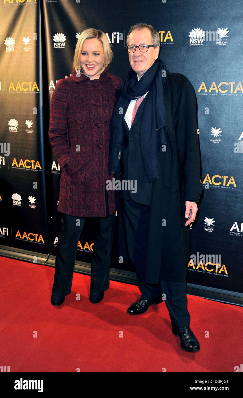 Abbie Cornish and Geoffrey Rush The launch of the Australian Academy of ...