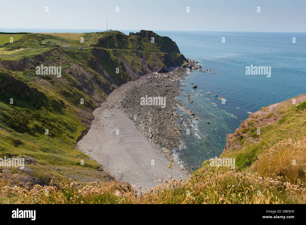 Hartland Point beach Devon England on South West Coast Path Stock Photo ...