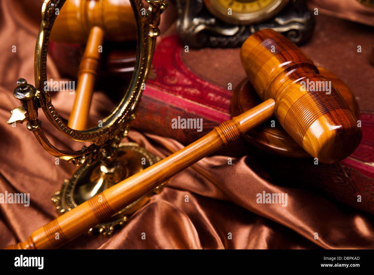 Law theme, mallet of judge, wooden gavel Stock Photo - Alamy