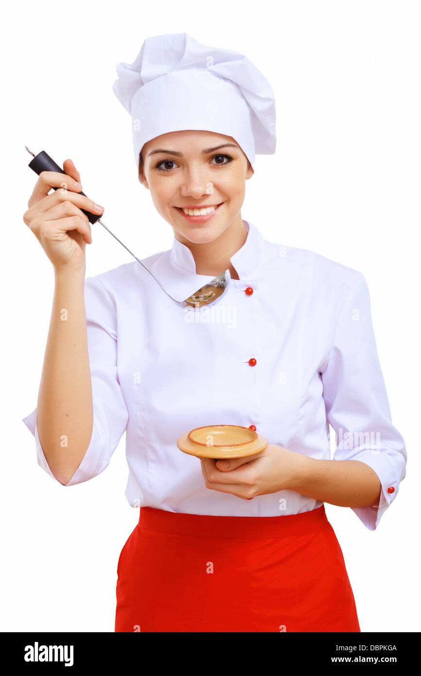 Young cook preparing food Stock Photo - Alamy