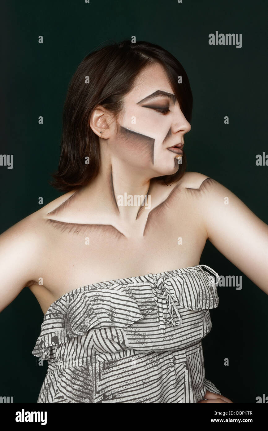 High fashion, editorial, beauty image of a model with unique, edgy ...