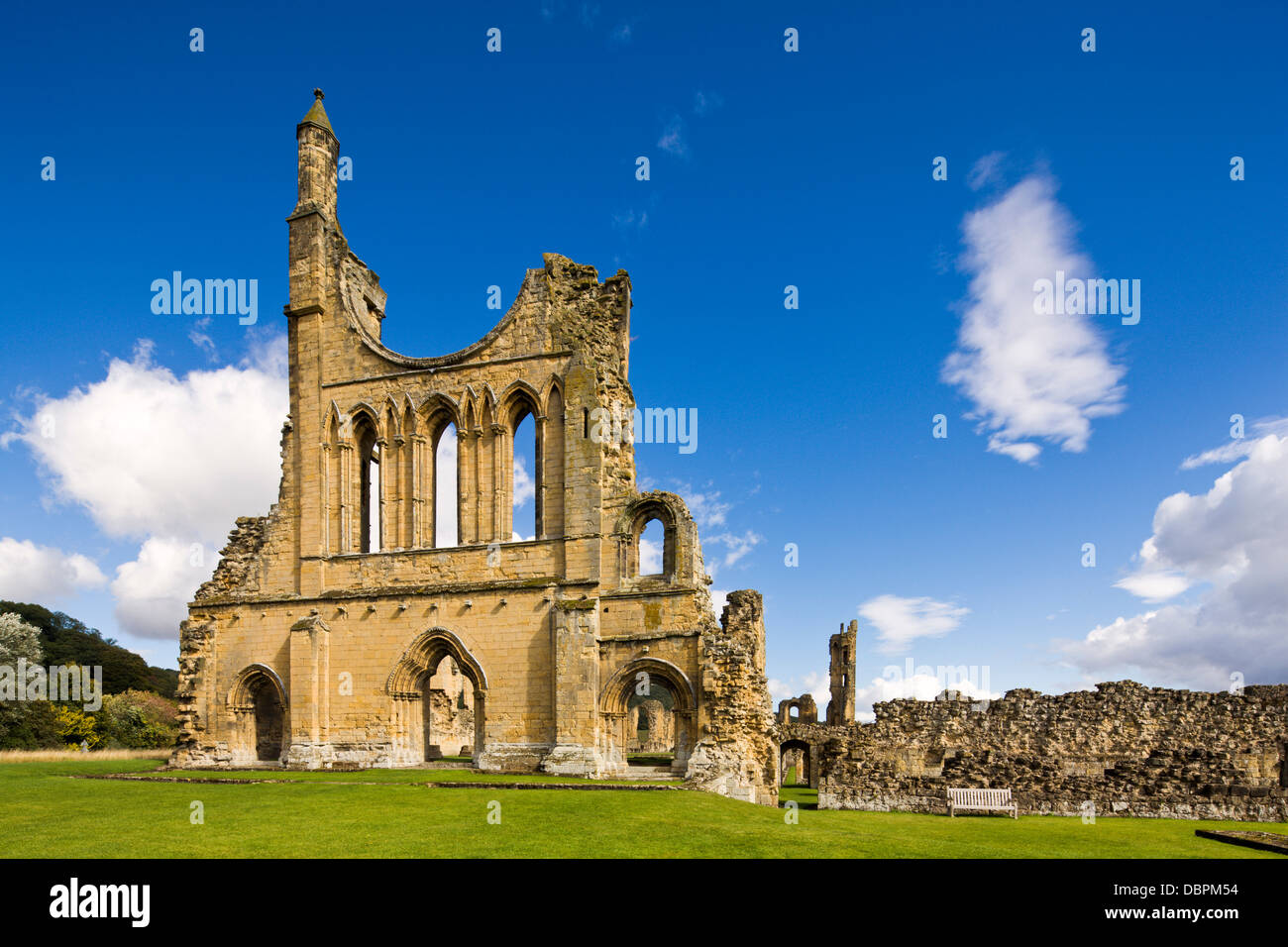 The ruins of Byland Abbey, North Yorkshire, Yorkshire, England, United ...