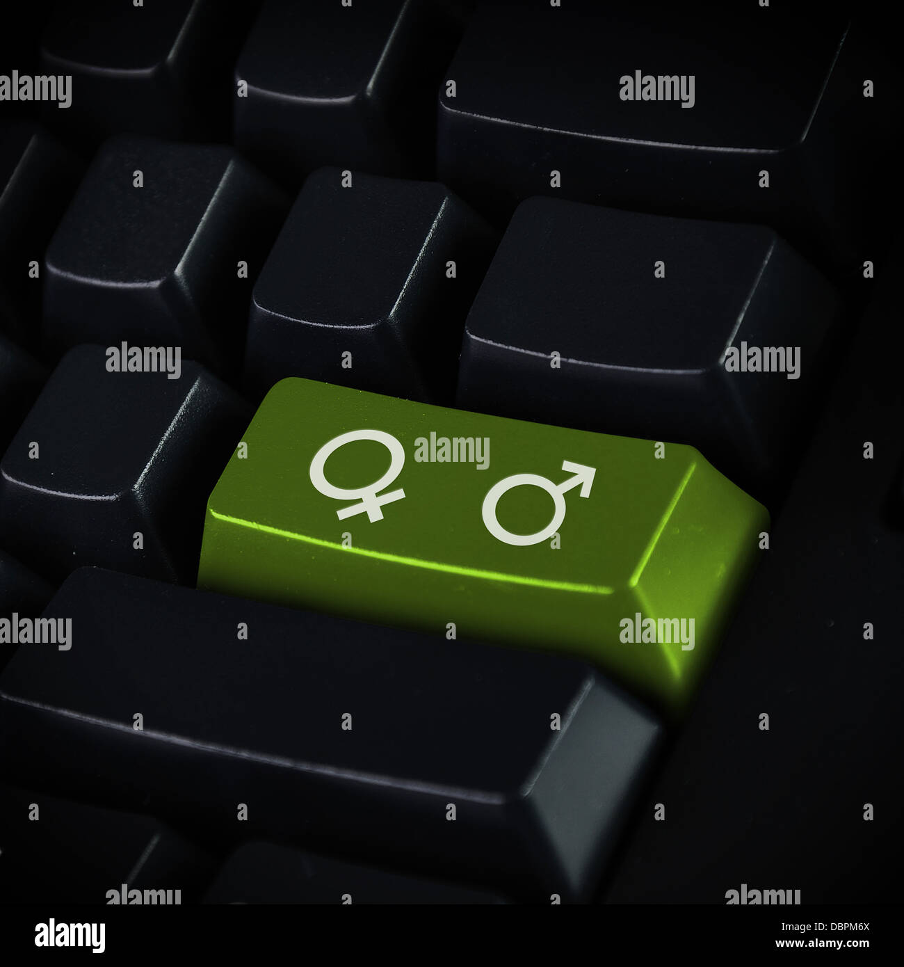 Keyboard with button showing the chat icon Stock Photo - Alamy