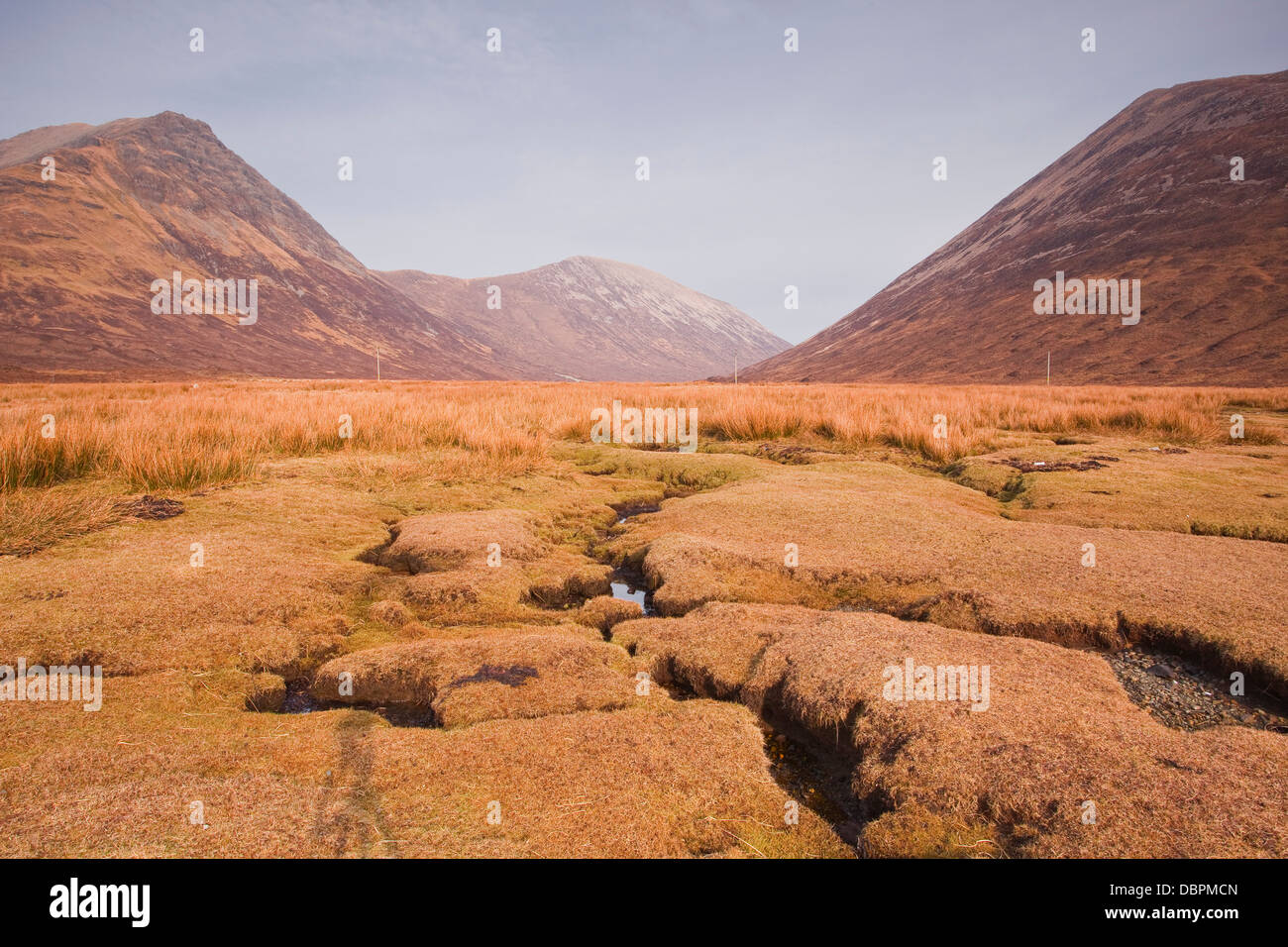 The mountain range of Strathaird on the Isle of Skye, Inner Hebrides ...