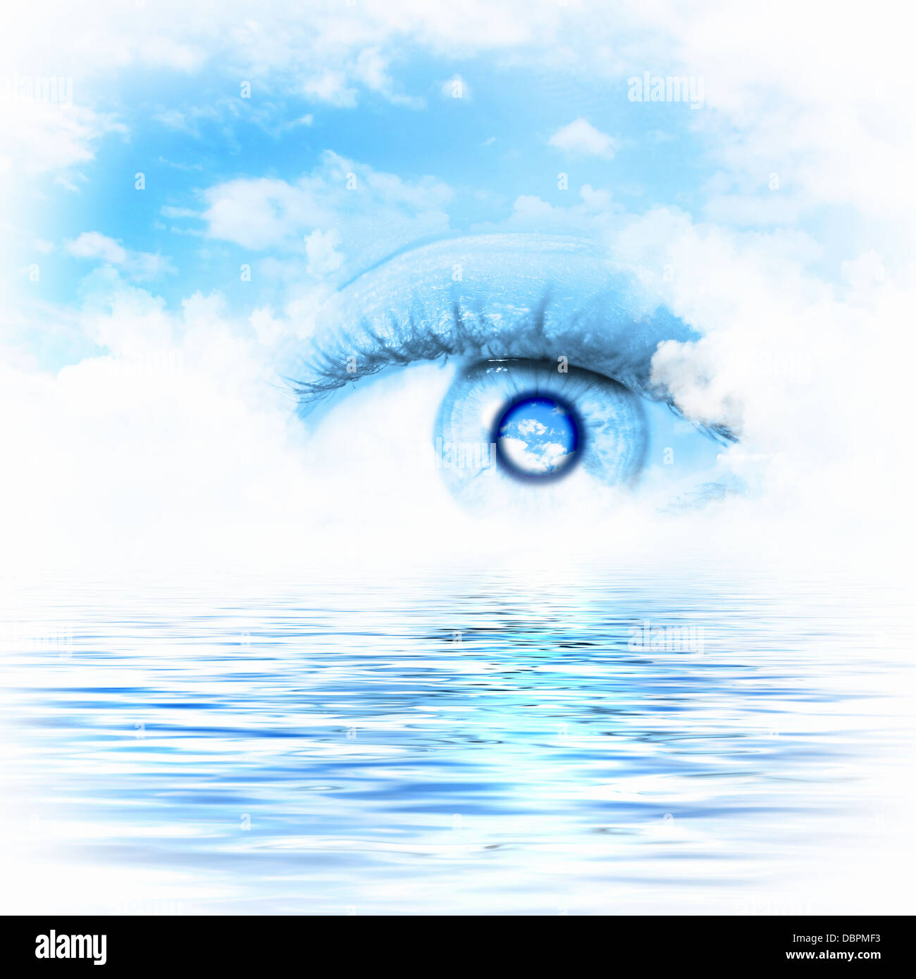 Eye overlooking water scenic Stock Photo - Alamy