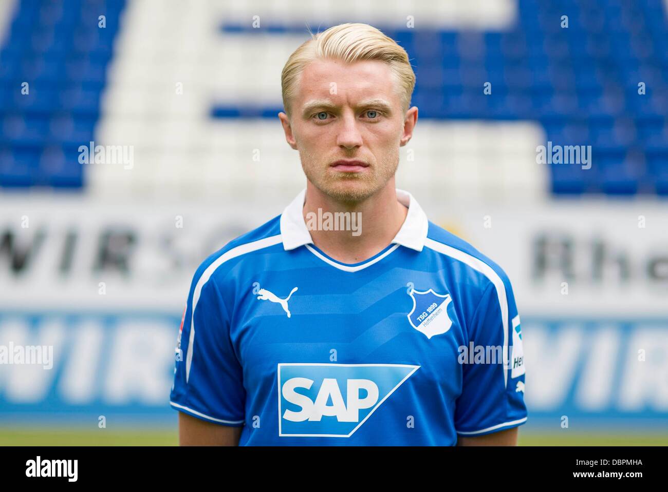 Player Andreas Beck of German Bundesliga club TSG 1899 Hoffenheim ...