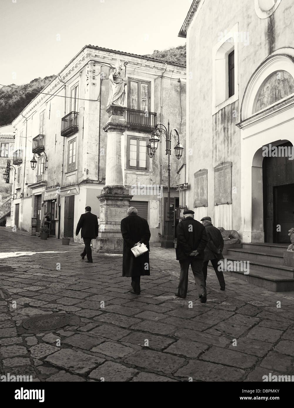 Maratea town centre on the Basilicata coast in southern Italy Stock ...