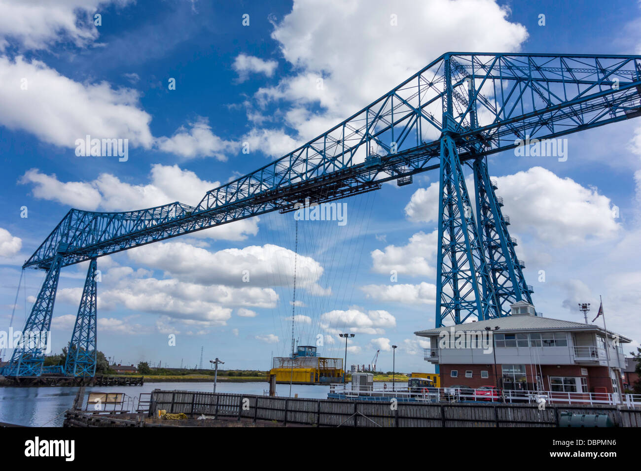 Grade 2 listed Transporter Bridge over the river Tees at Middlesbrough ...
