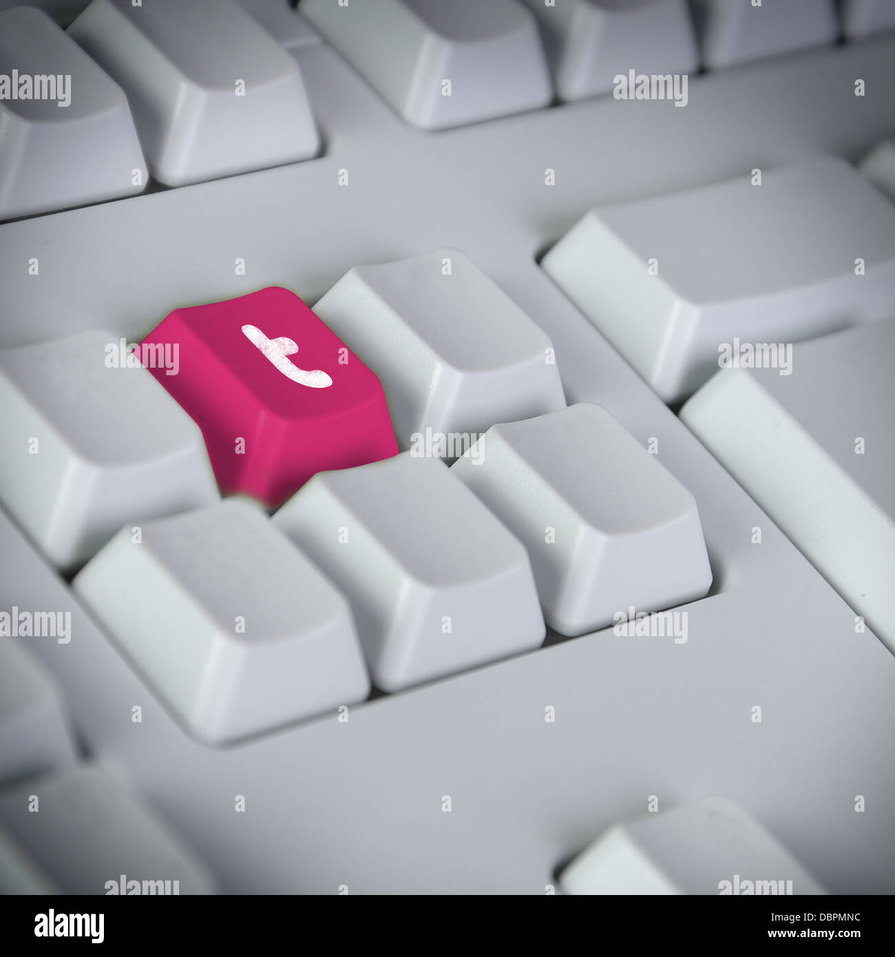 Keyboard with button showing the chat icon Stock Photo - Alamy
