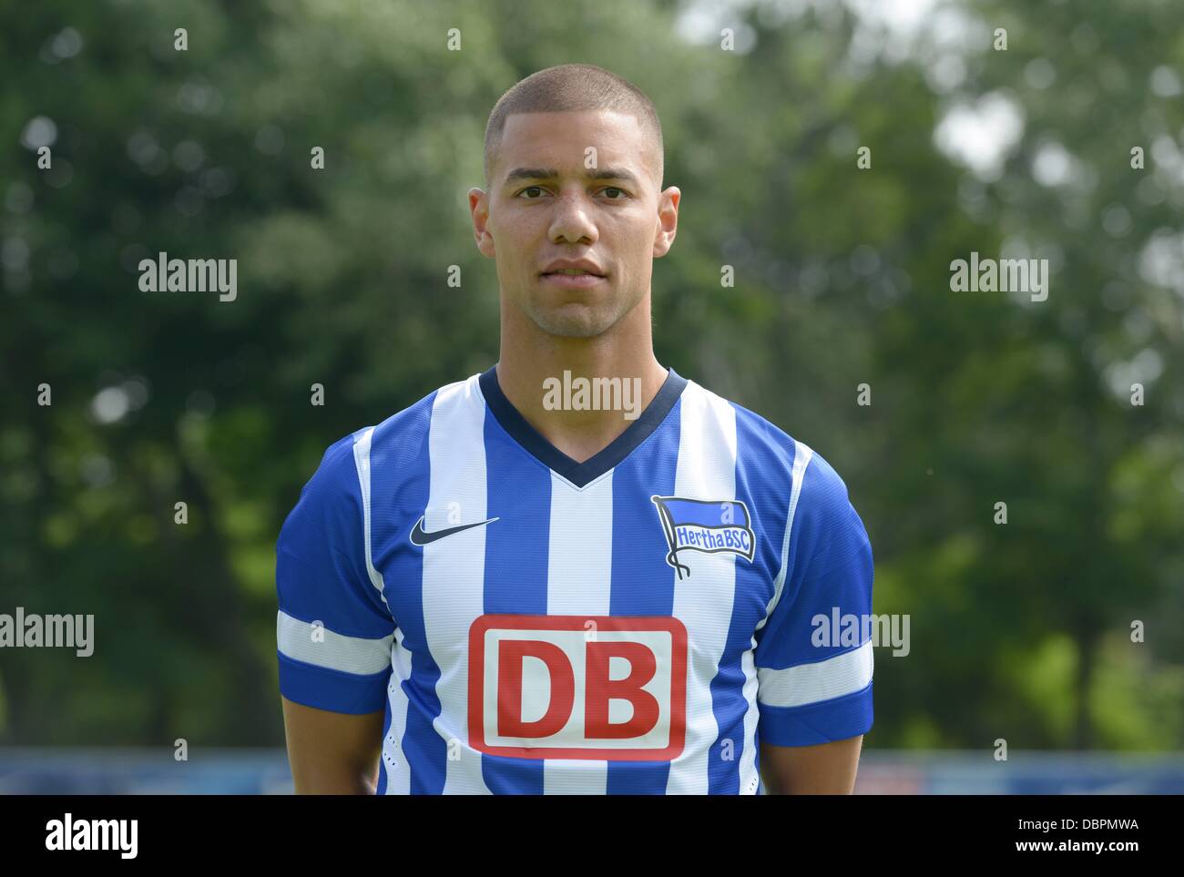 Marcel Ndjeng of German Bundesliga club Hertha BSC during the official ...