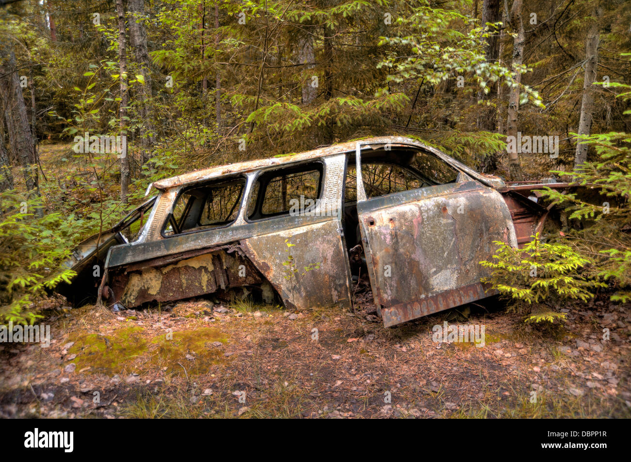 Car Dump Kirkö Mosse in Ryd, Sweden Stock Photo - Alamy
