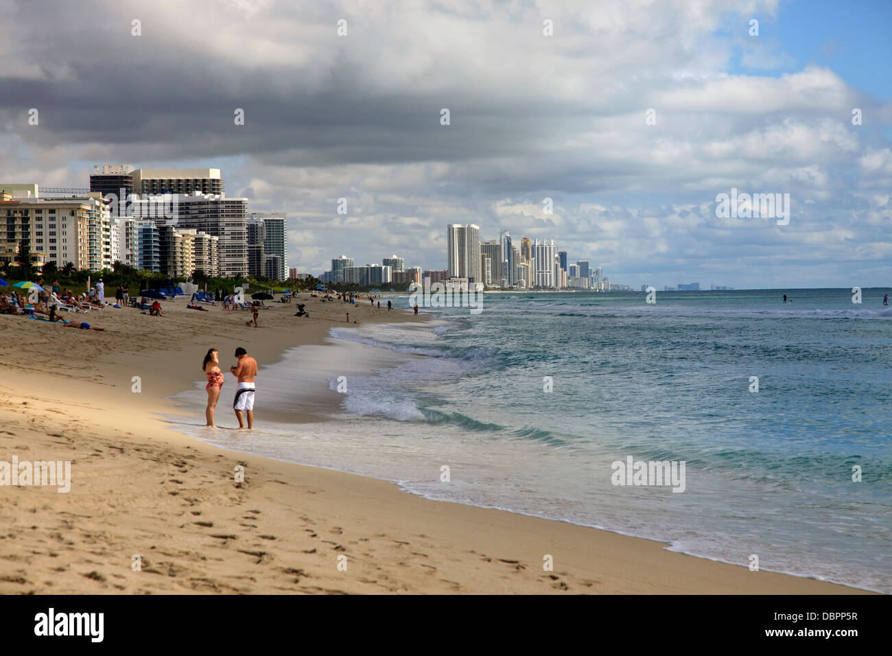 FLORIDA, MIAMI - MAY 5: View of the South Beach shoreline 5 May 2013 in ...