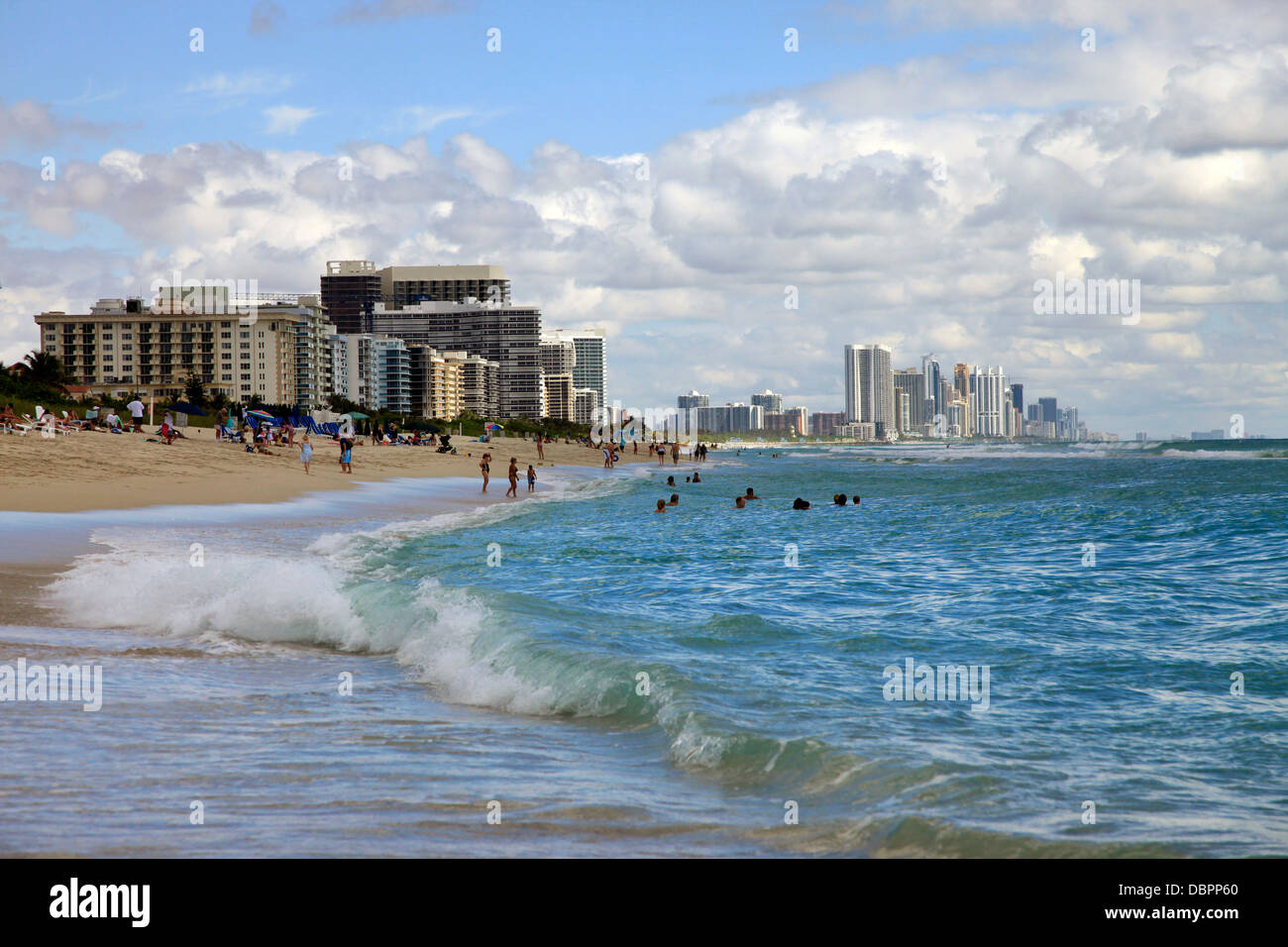 MIAMI - MAY 5: View of the South Beach shoreline 5 May 2013 in Miami ...
