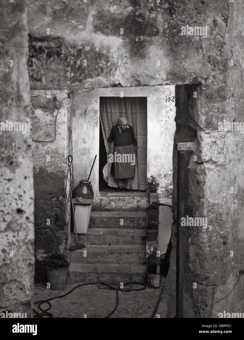 Italian nonna, or grandmother in Basilicata's Miglionico Stock Photo ...